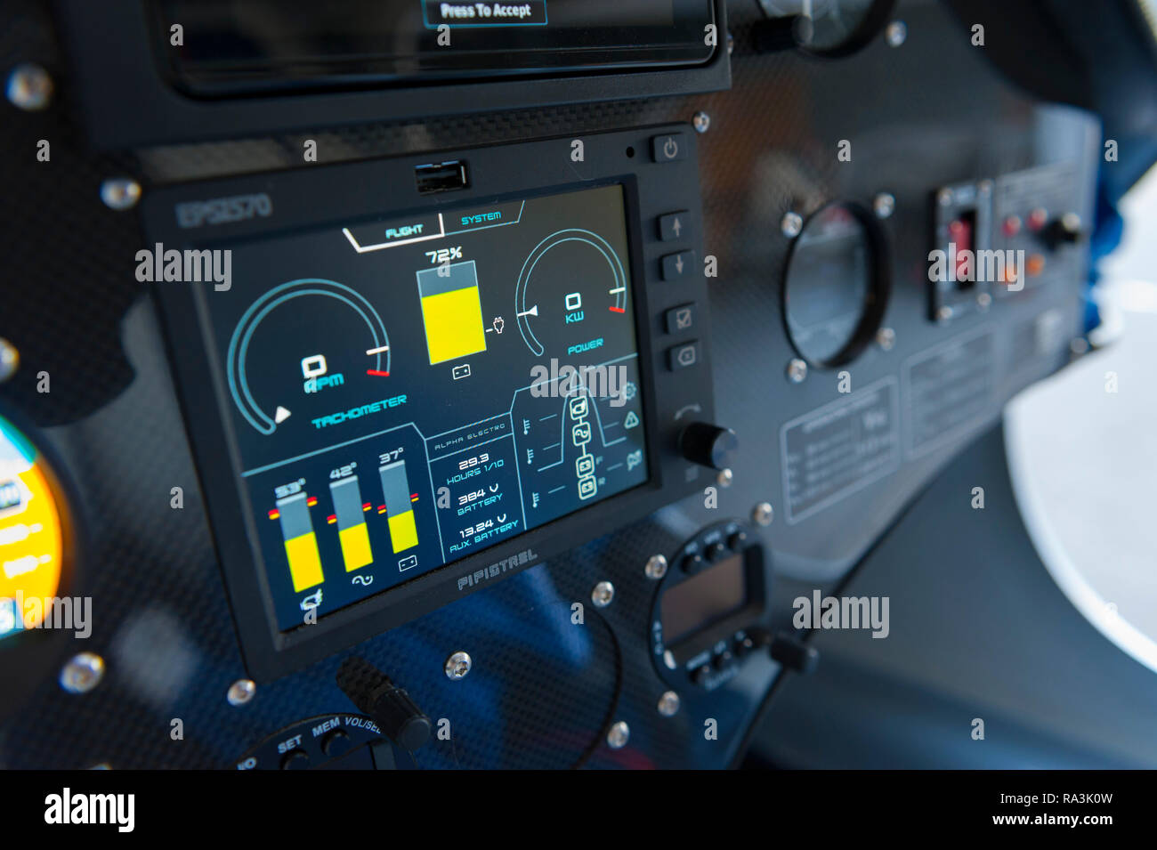France, Bas-Rhin (67), Haguenau airport, new light airplane electric ...
