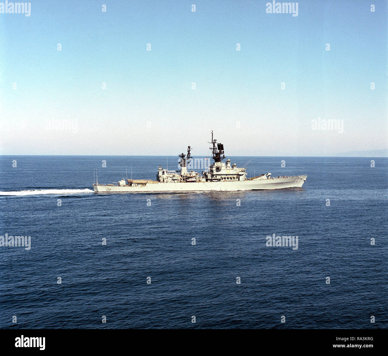 1976 - A starboard beam view of the guided missile cruiser USS JOUETT ...