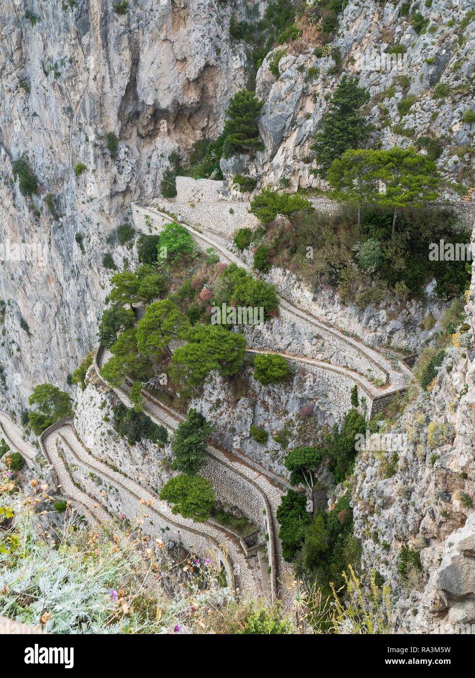 Via Krupp, Capri, Gulf of Naples, Campania, Italy Stock Photo - Alamy