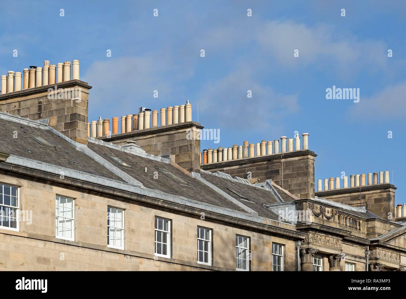 Typical chimneys, Edinburgh, Scotland, Great Britain Stock Photo - Alamy