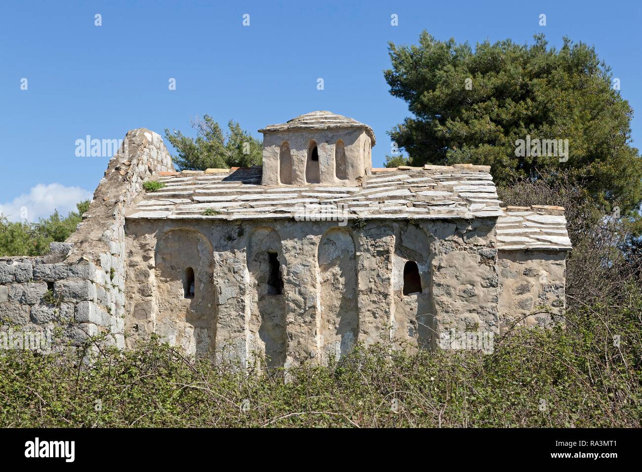 Church ruin, Lopud Island, Elaphite Islands, Dalmatia, Croatia Stock ...