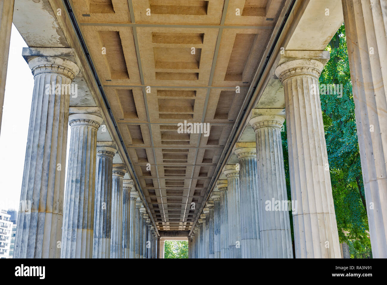 Doric Columns in the Colonnade Courtyard outside the Alte ...