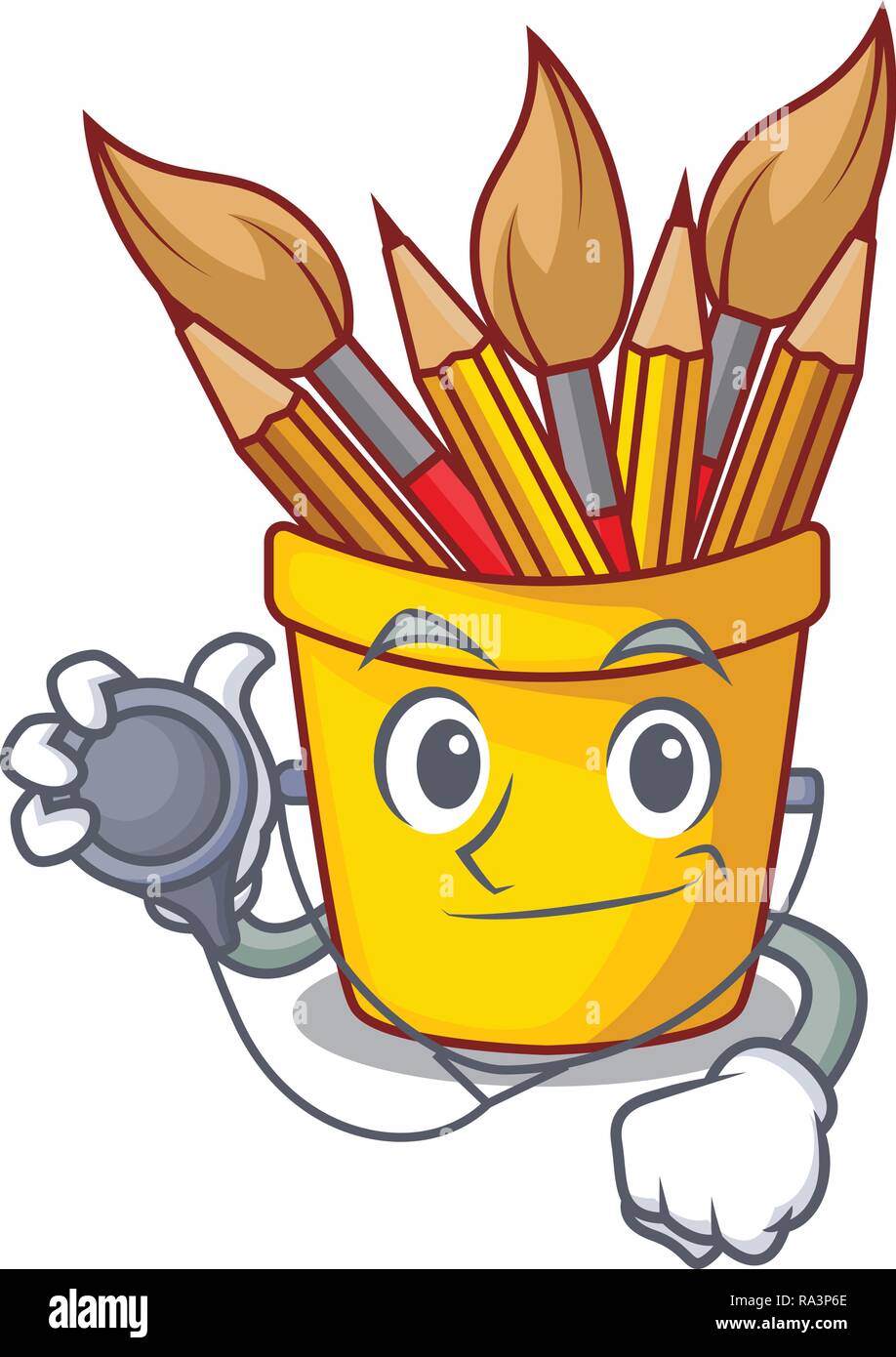 Doctor pencil pot shape on the cartoon Stock Vector Image & Art - Alamy