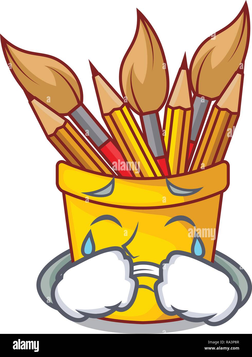 Crying pot pencil isolated with the mascot Stock Vector Image & Art - Alamy