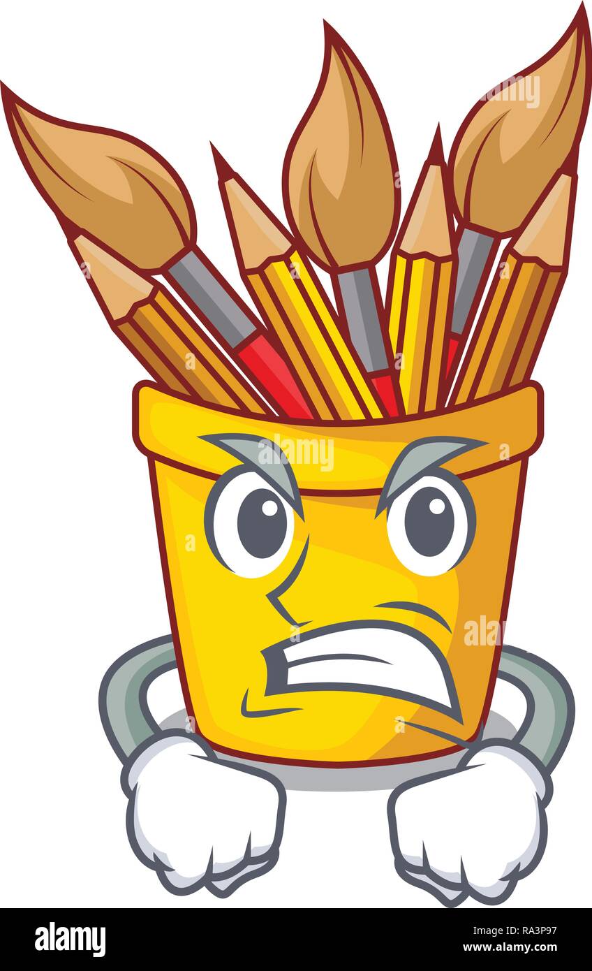 Angry pot pencil isolated with the mascot Stock Vector Image & Art - Alamy