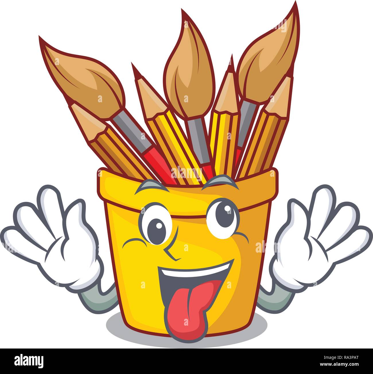 Crazy pot pencil in shape cartoon funny Stock Vector Image & Art - Alamy