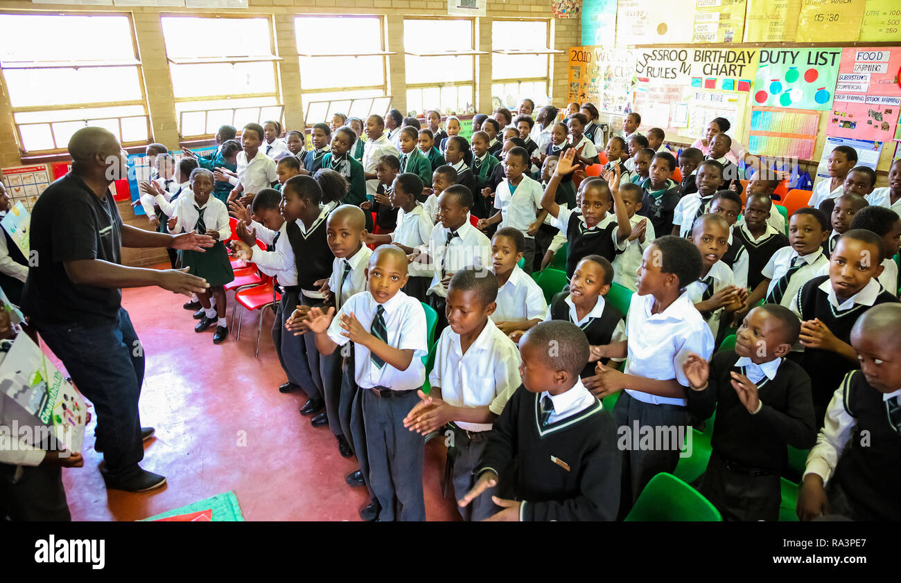 Soweto, South Africa - October 26 2011: Young African Children and ...