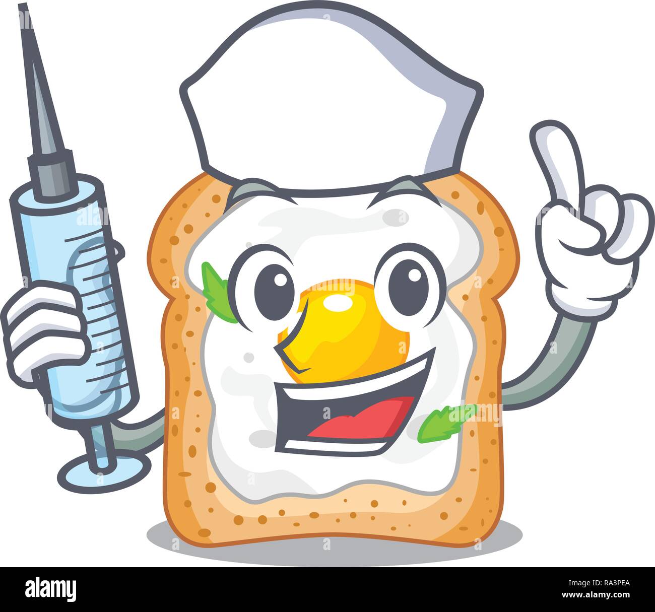 Nurse sandwich with shape in egg cartoon Stock Vector Image & Art - Alamy