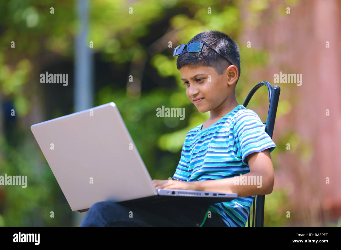 Portrait smart boy working laptop hi-res stock photography and images ...