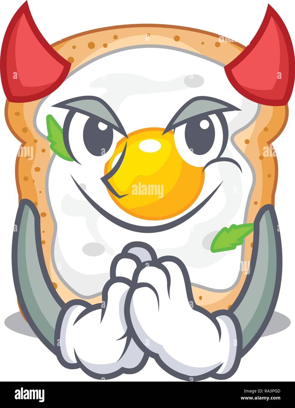 Devil sandwich with egg above character board Stock Vector Image & Art ...