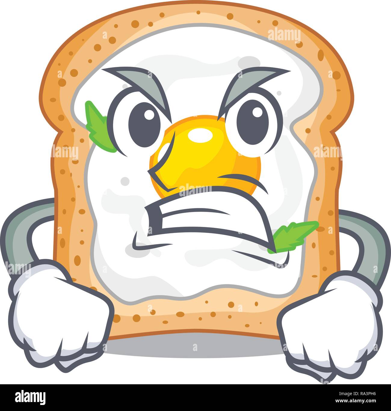 Angry sandwich with egg above character board Stock Vector Image & Art ...