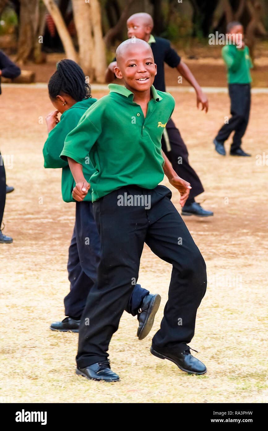 Johannesburg, South Africa - October 14 2010: Diverse African Primary ...