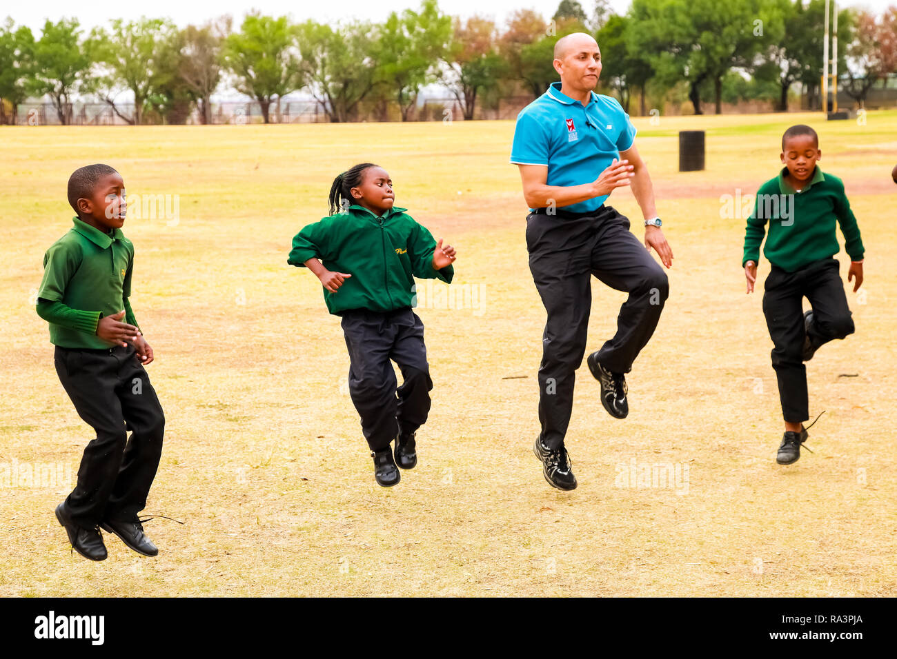 Johannesburg, South Africa - October 14 2010: Diverse African Primary ...