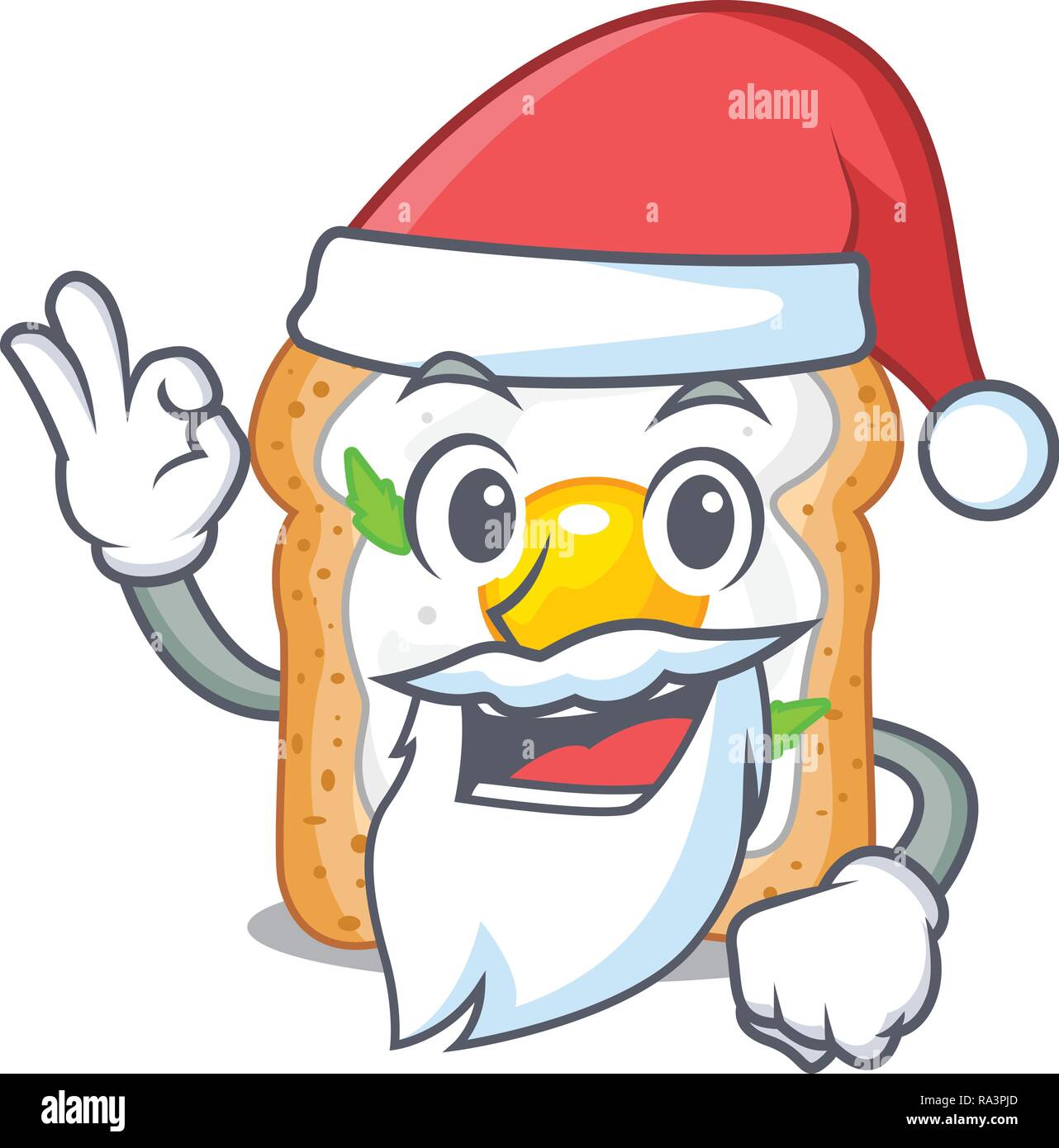 Santa sandwich with egg isolated in mascot Stock Vector Image & Art - Alamy