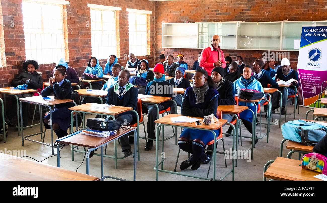 Johannesburg, South Africa - July 29 2011: African High School Children ...