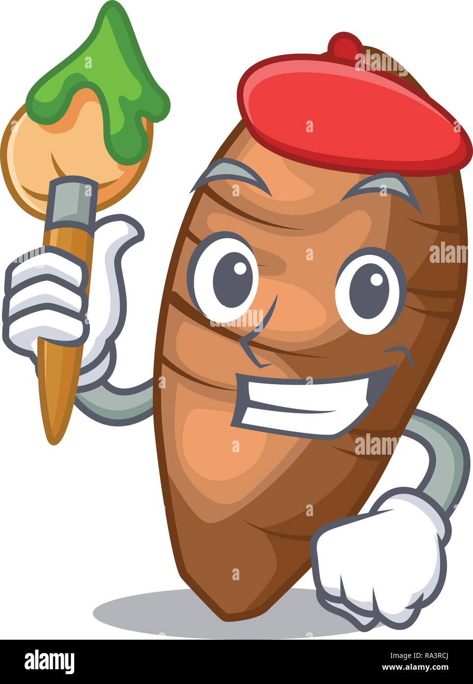 Artist taro tuber in the shape cartoon Stock Vector Image & Art - Alamy