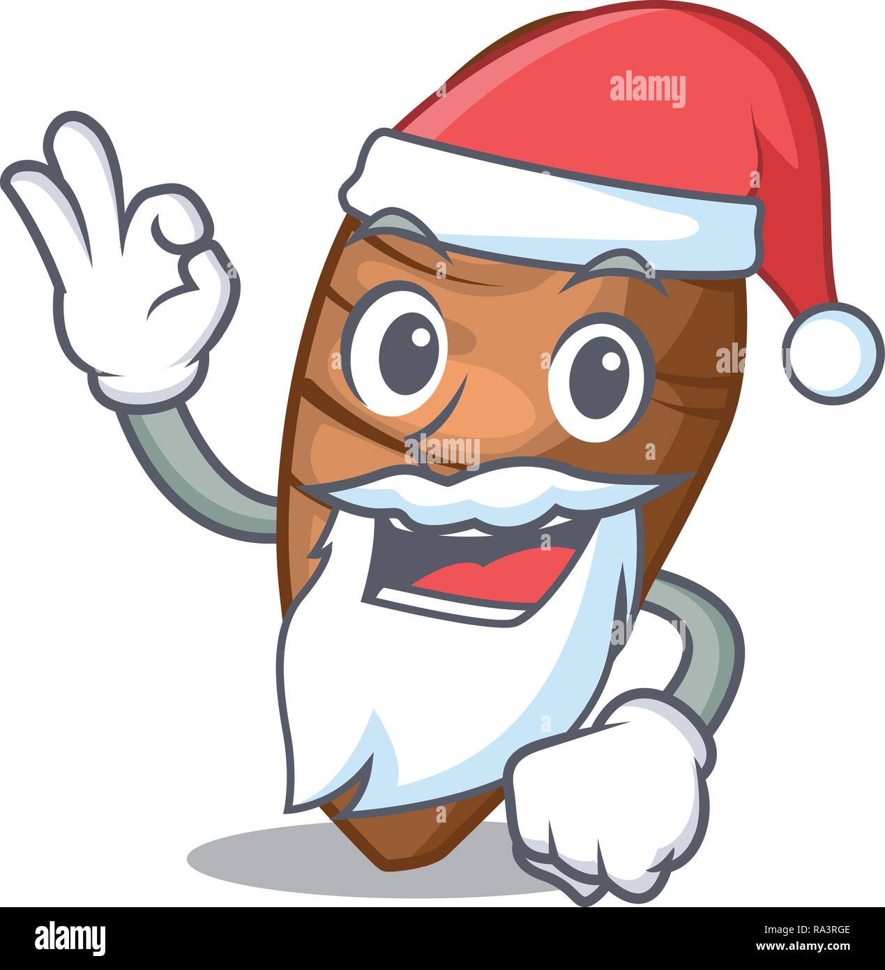 Santa sliced taro on shape cartoon funny Stock Vector Image & Art - Alamy