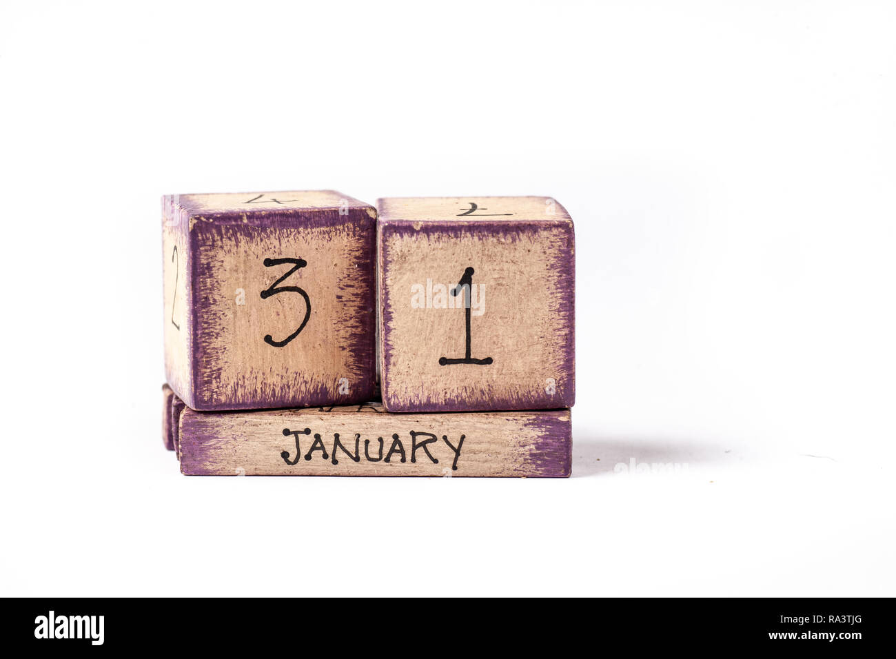 31 january calendar Cut Out Stock Images & Pictures - Alamy