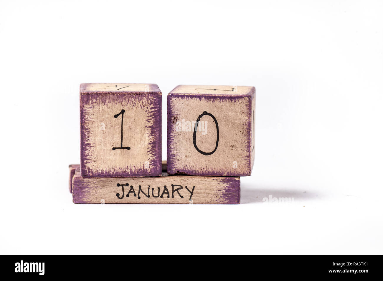 10 january calendar Cut Out Stock Images & Pictures - Alamy
