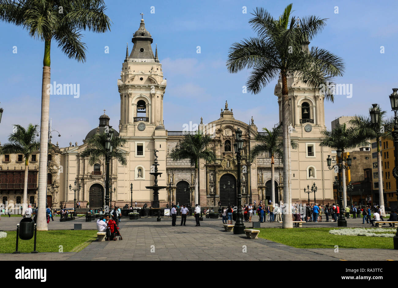 LIMA, PERU-NOVEMBER 04,2015:The Basilica Cathedral, Roman Catholic ...