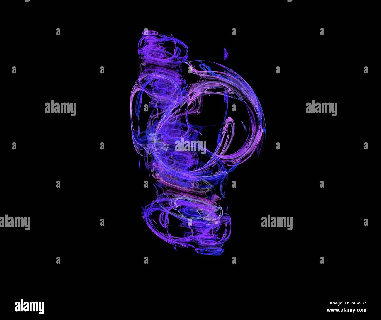 image of one Digital Fractal on Black Color Stock Photo - Alamy