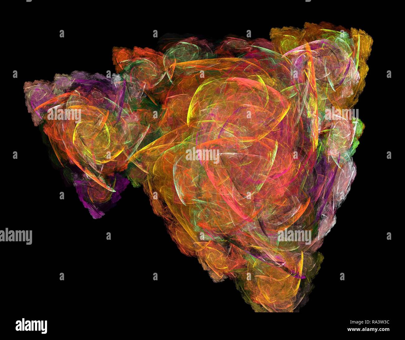 image of one Digital Fractal on Black Color Stock Photo - Alamy