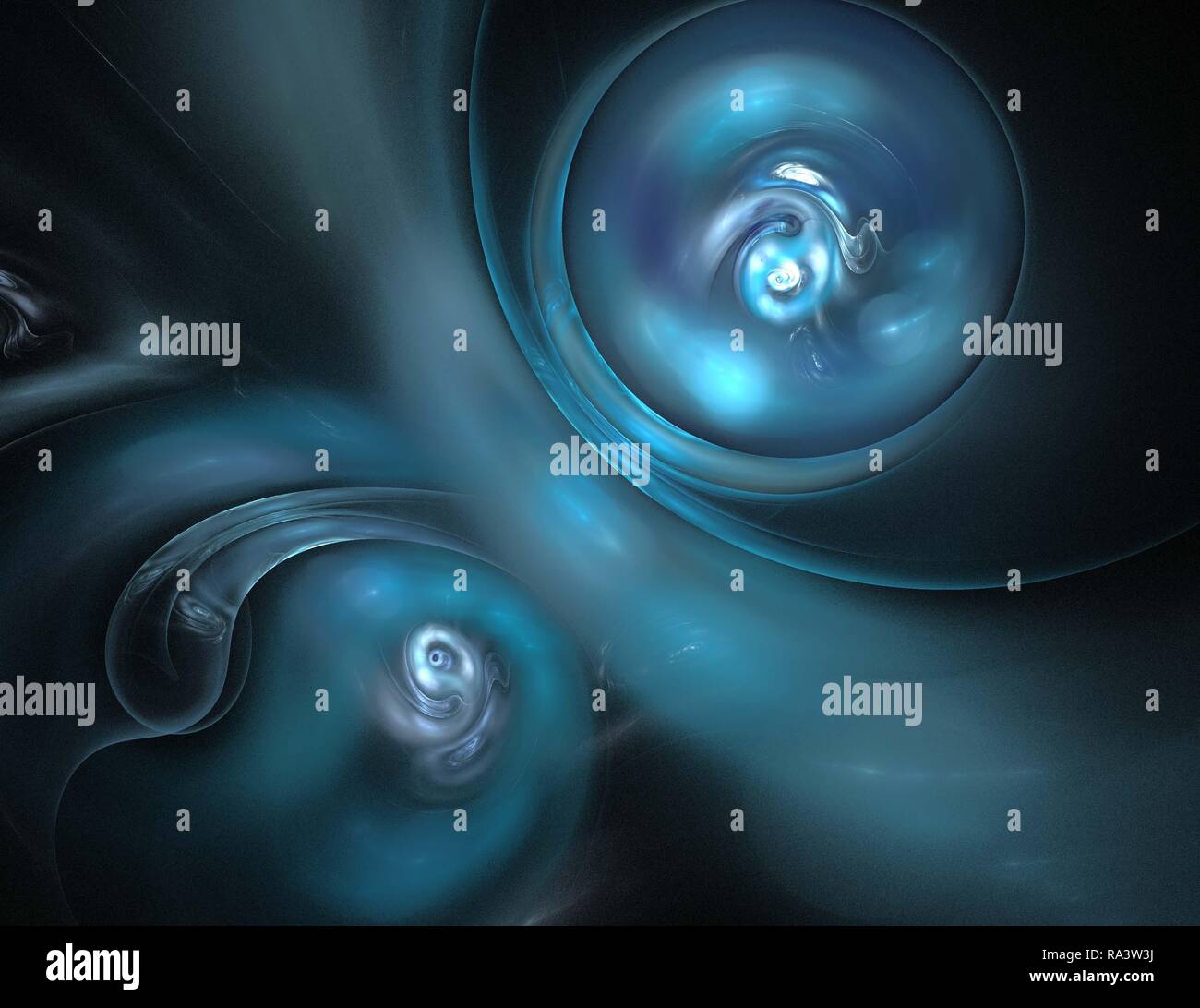 image of one Digital Fractal on Black Color Stock Photo - Alamy