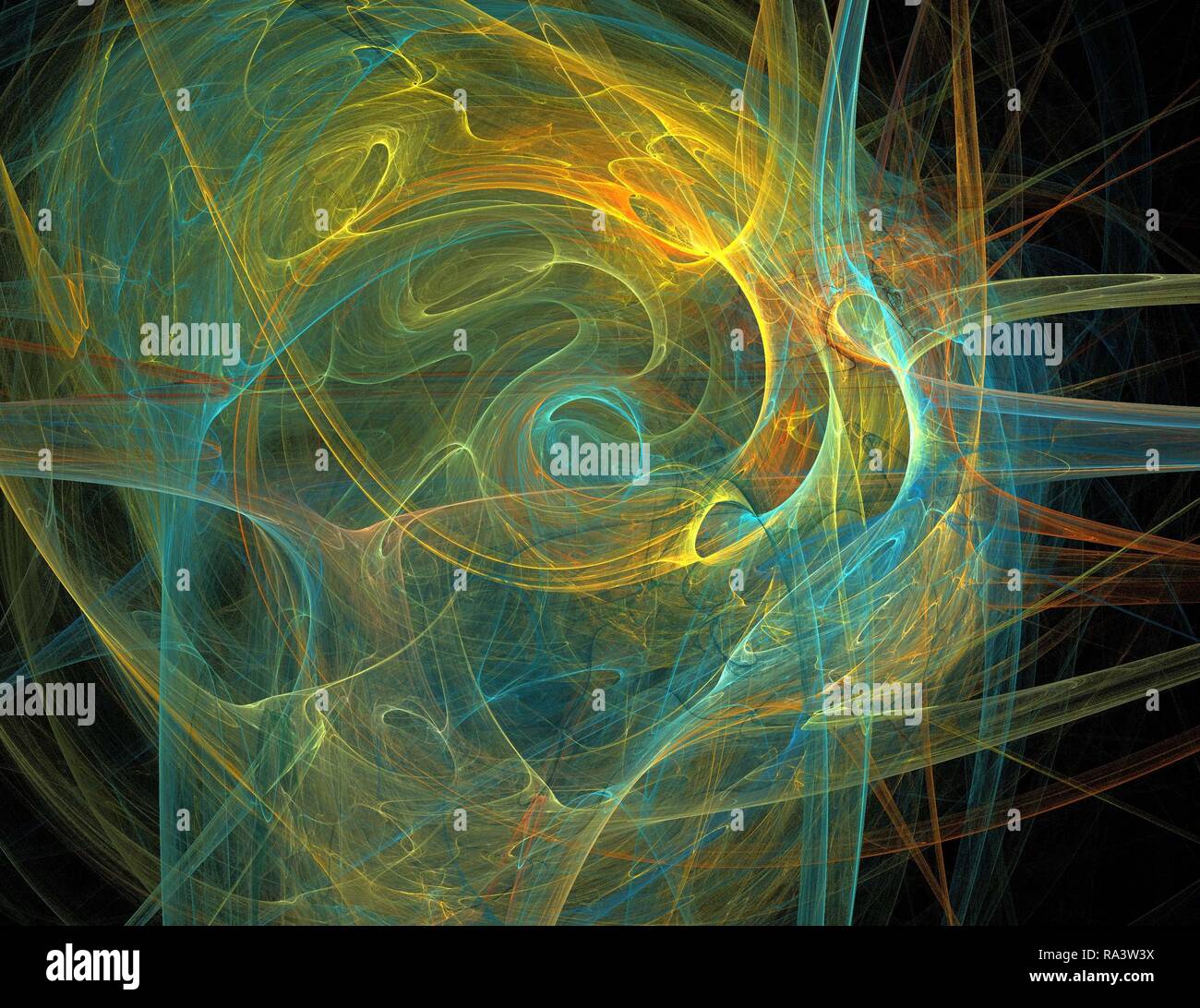 image of one Digital Fractal on Black Color Stock Photo - Alamy