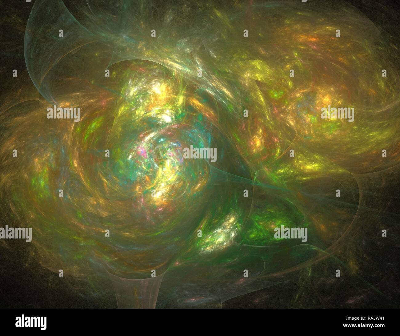 image of one Digital Fractal on Black Color Stock Photo - Alamy