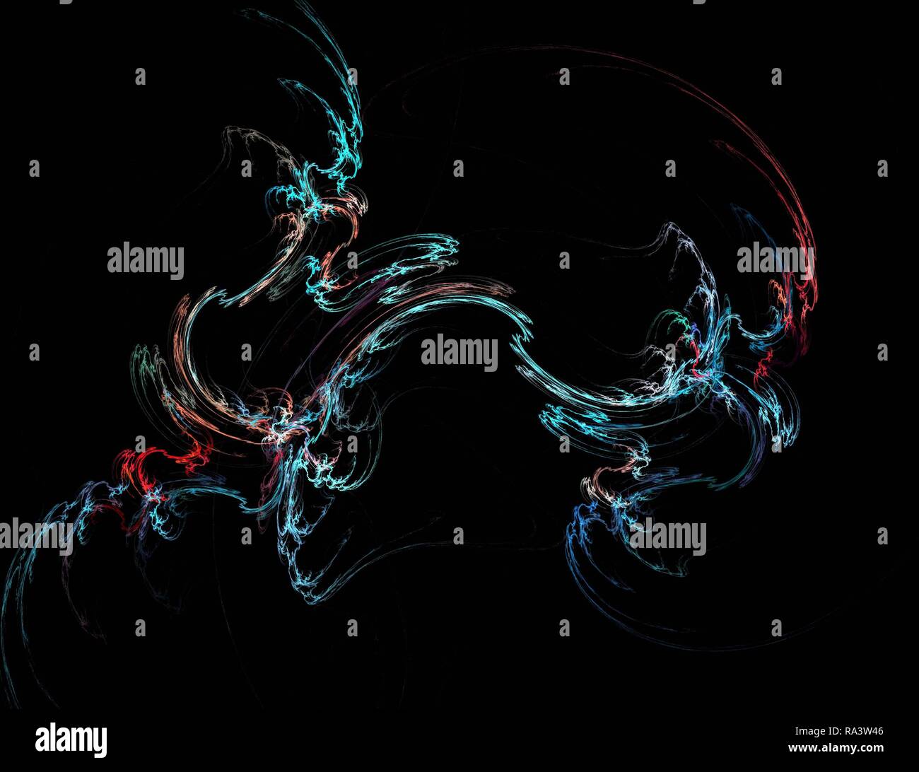 image of one Digital Fractal on Black Color Stock Photo - Alamy
