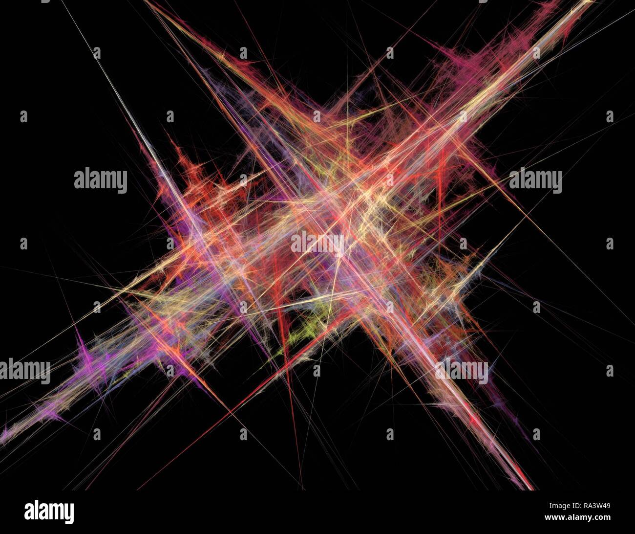 image of one Digital Fractal on Black Color Stock Photo - Alamy