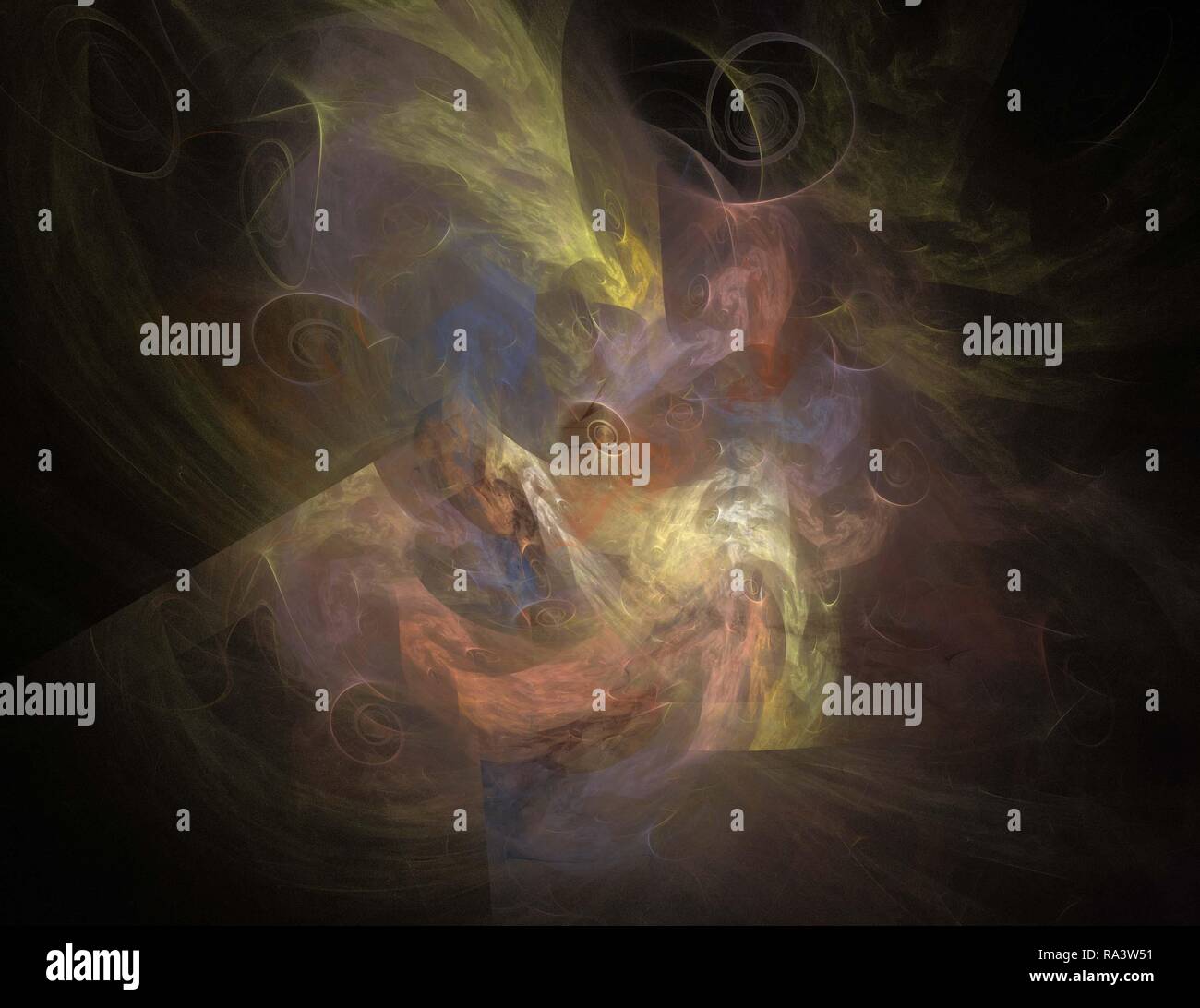 image of one Digital Fractal on Black Color Stock Photo - Alamy