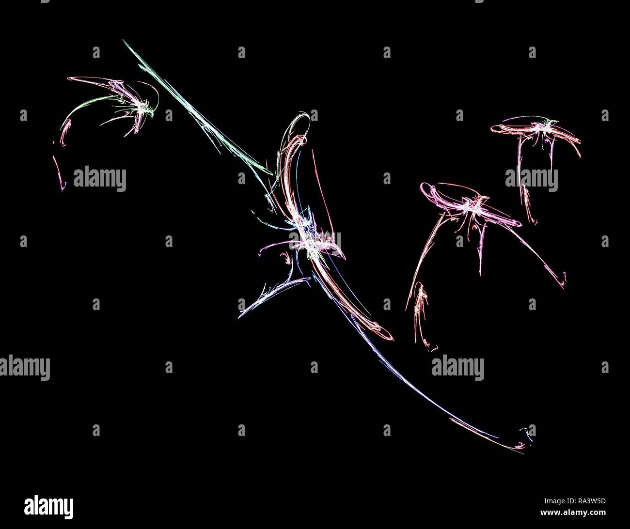 image of one Digital Fractal on Black Color Stock Photo - Alamy