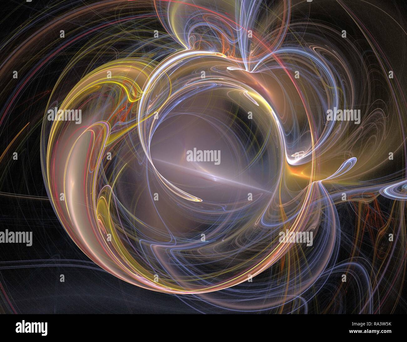 image of one Digital Fractal on Black Color Stock Photo - Alamy