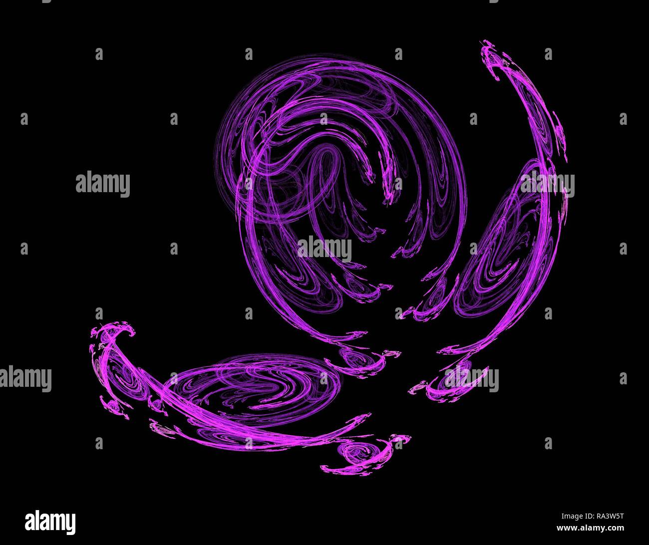 image of one Digital Fractal on Black Color Stock Photo - Alamy