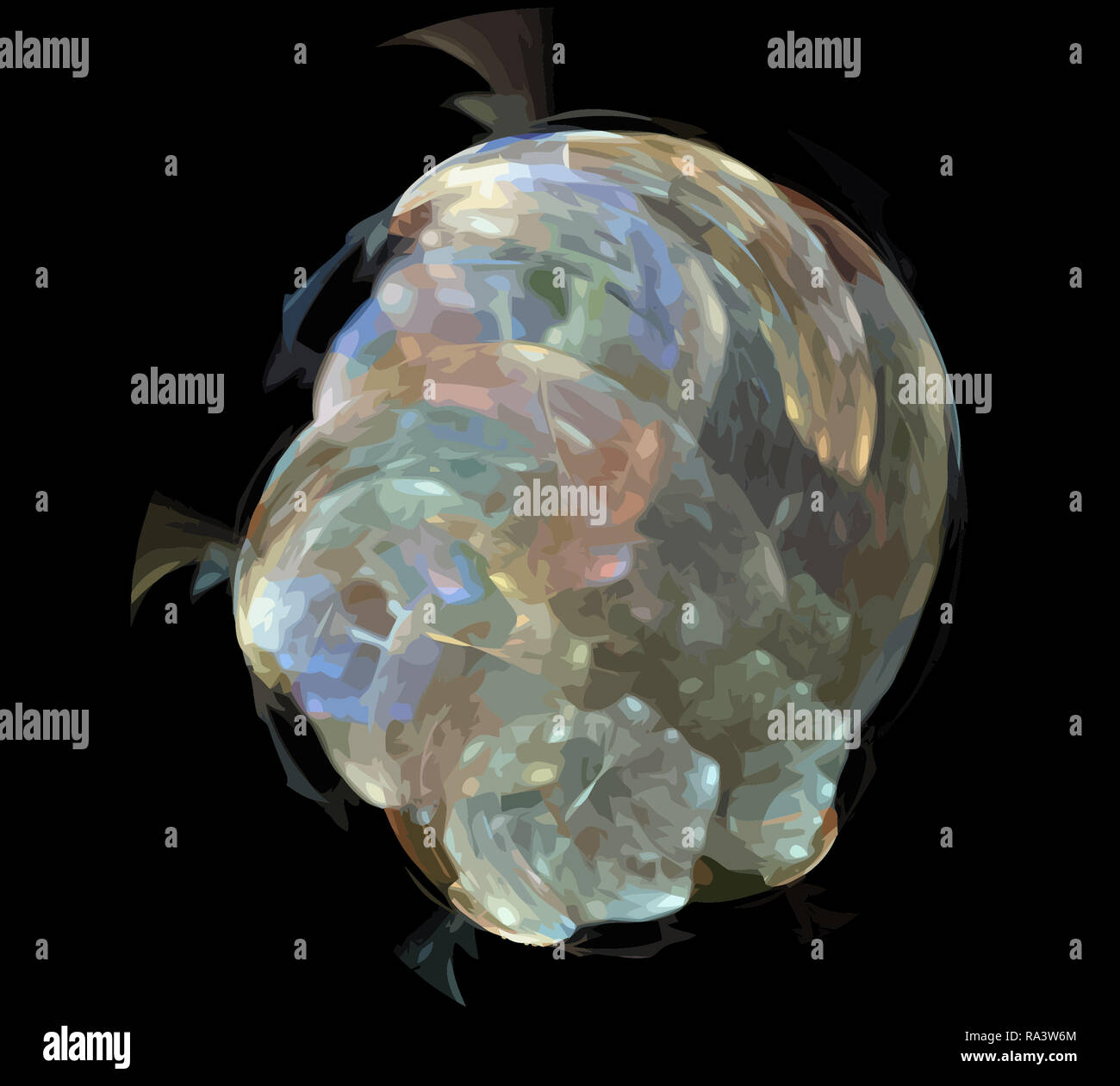 image of one Digital Fractal on Black Color Stock Photo - Alamy