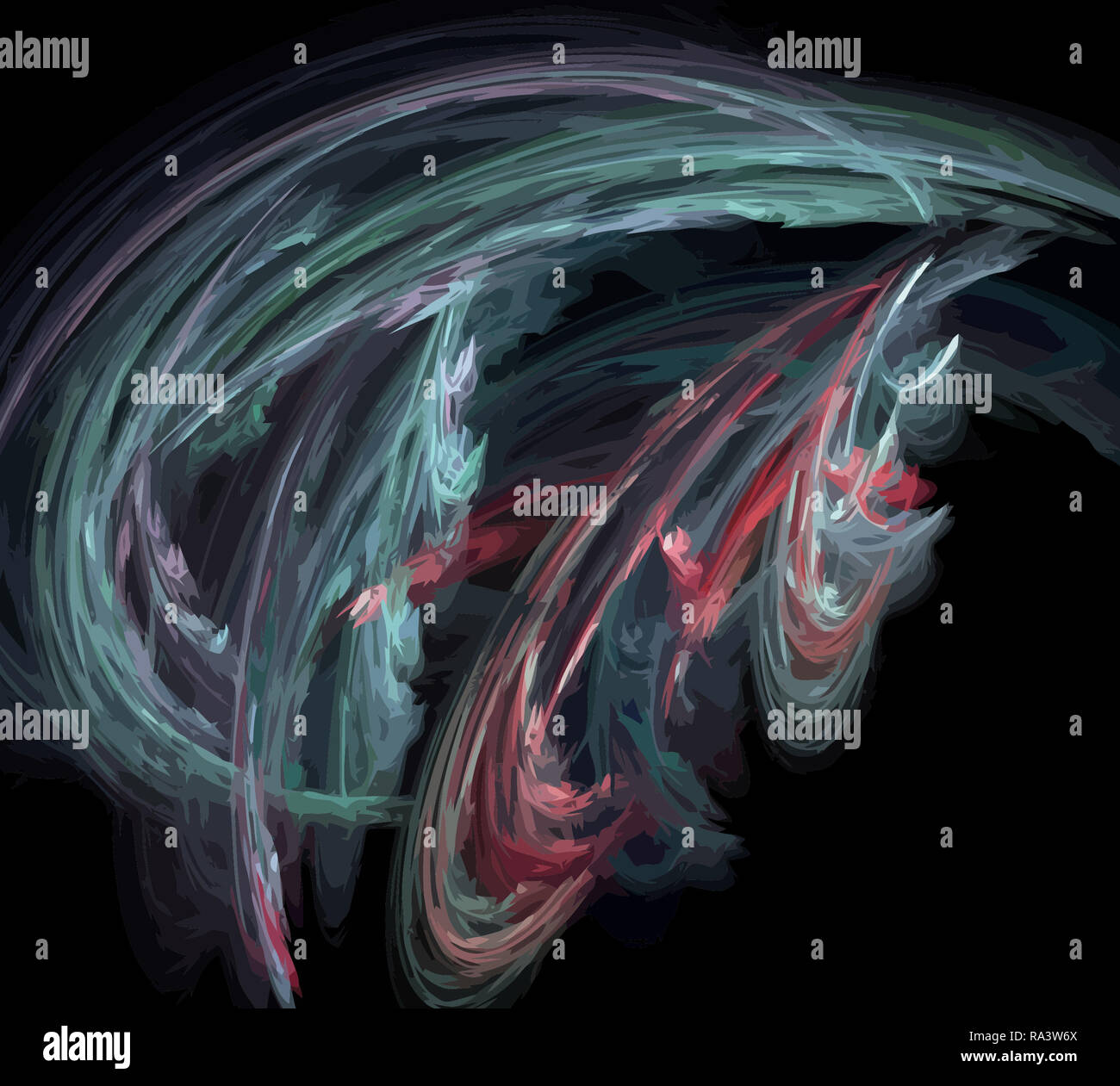 image of one Digital Fractal on Black Color Stock Photo - Alamy