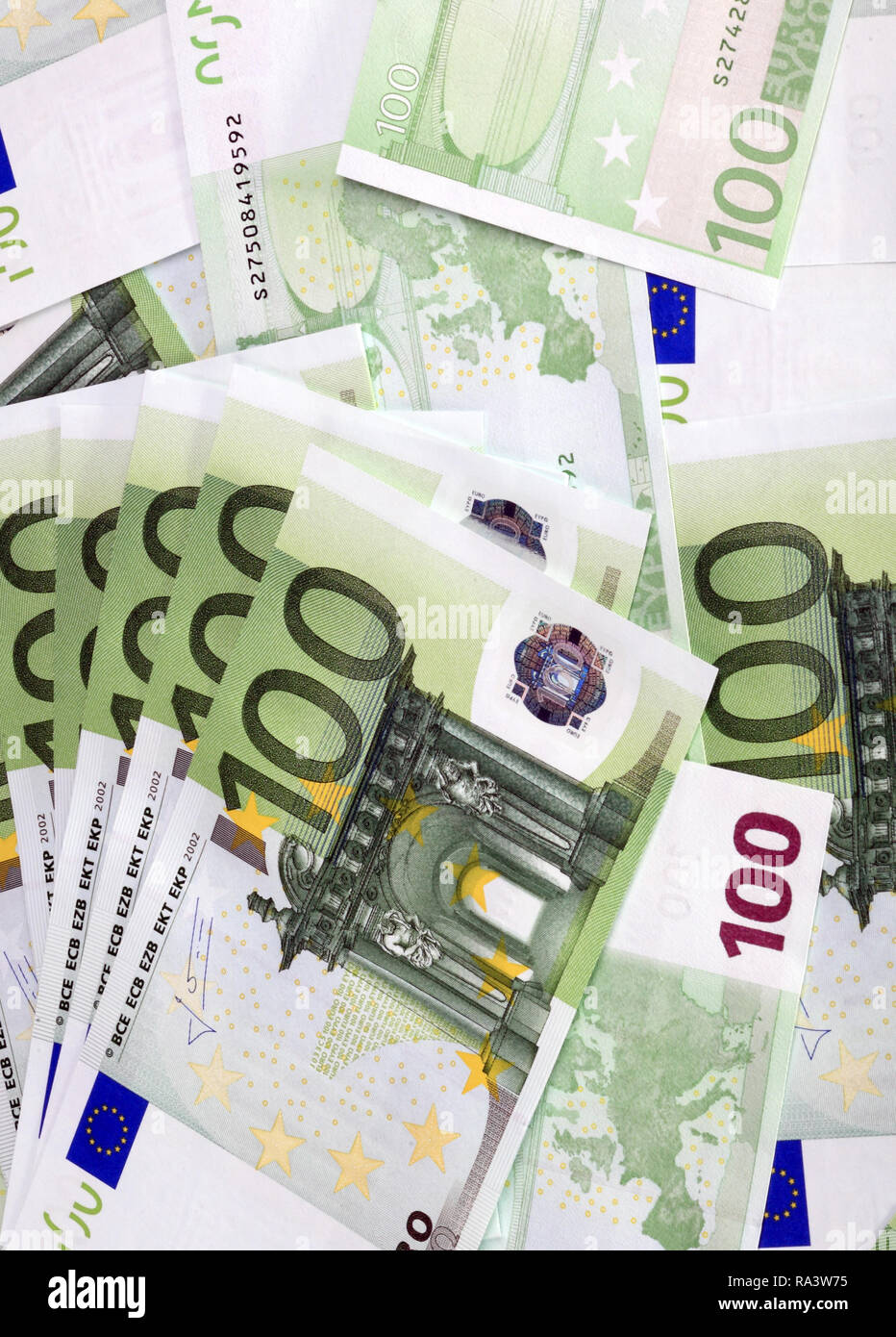 europe euros banknote of hundreds Stock Photo - Alamy