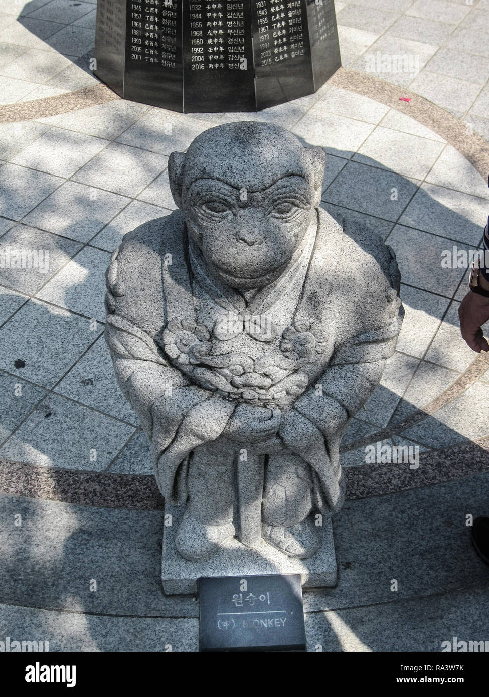 Chinese Zodiac, stone monkey statue at Seoul Stock Photo - Alamy