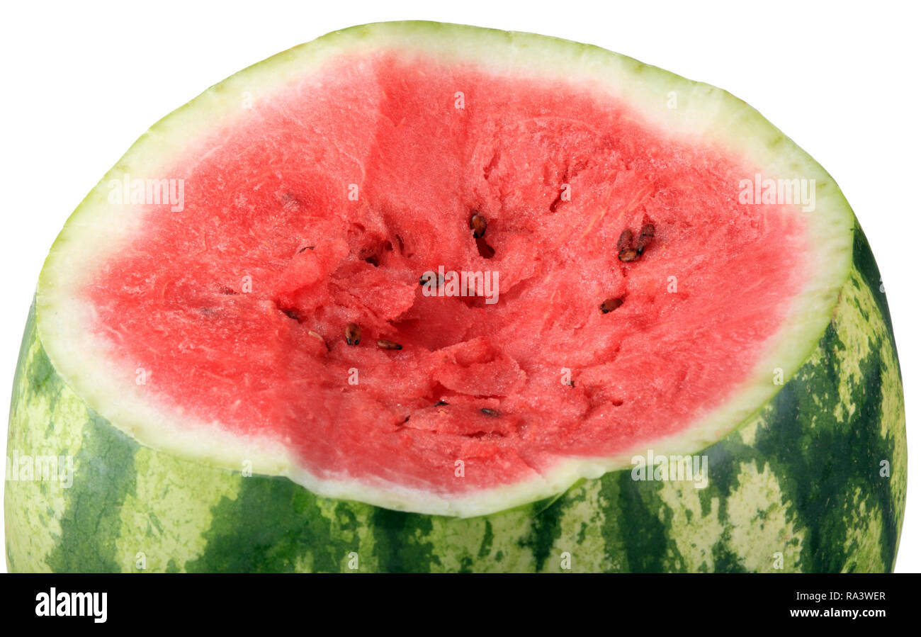 one cutted watermelon isolated Stock Photo - Alamy