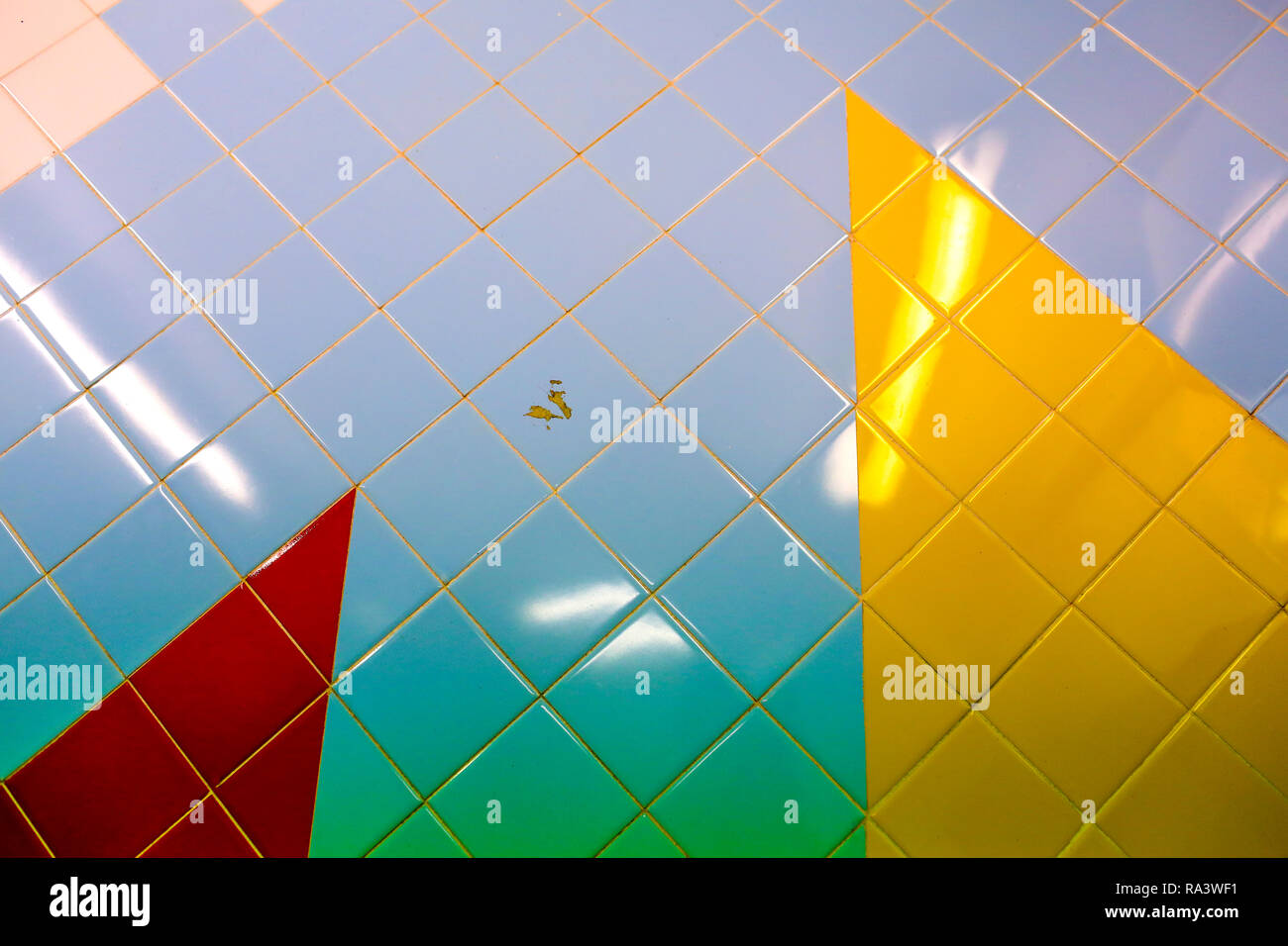Coloured tile design Stock Photo - Alamy