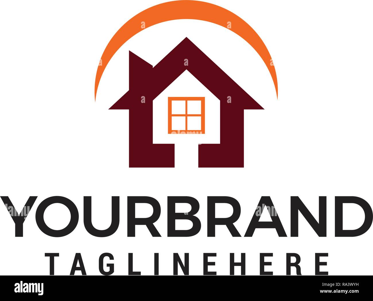 house building logo, Vector Real Estate template design Stock Vector ...