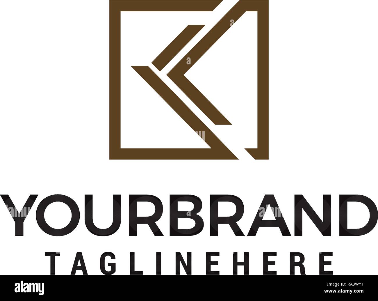 letter k logo square template design Stock Vector Image & Art - Alamy