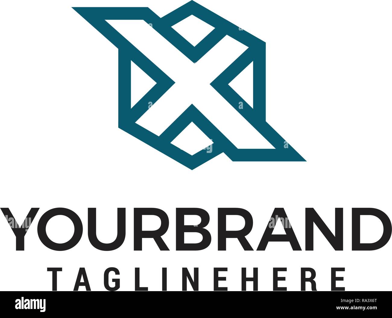 initials letter X hexagon logo design template Stock Vector Image & Art ...