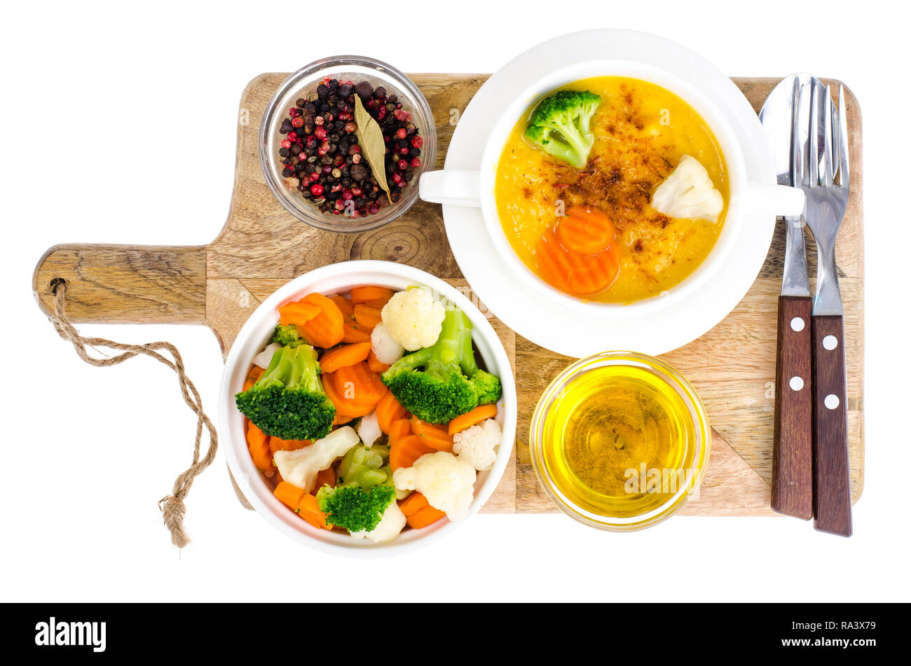 Vegetable dishes for vegetarian menu. Studio Photo Stock Photo - Alamy
