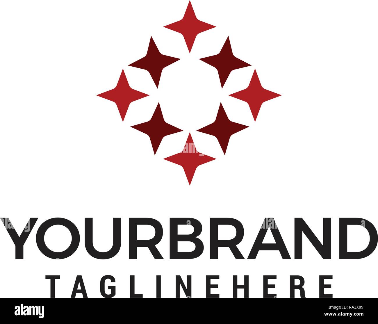 Star rectangle logo design template Stock Vector Image & Art - Alamy