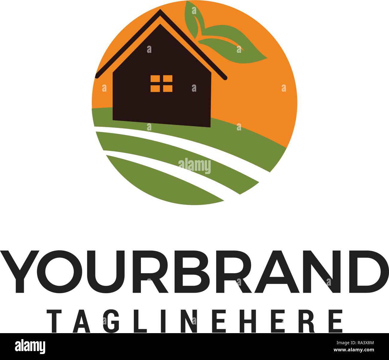 farm House Logo Design Template Stock Vector Image & Art - Alamy