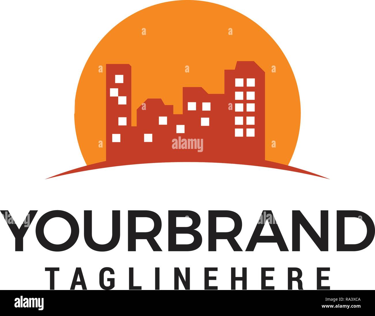 Building Sun Logo Design Template Stock Vector Image & Art - Alamy