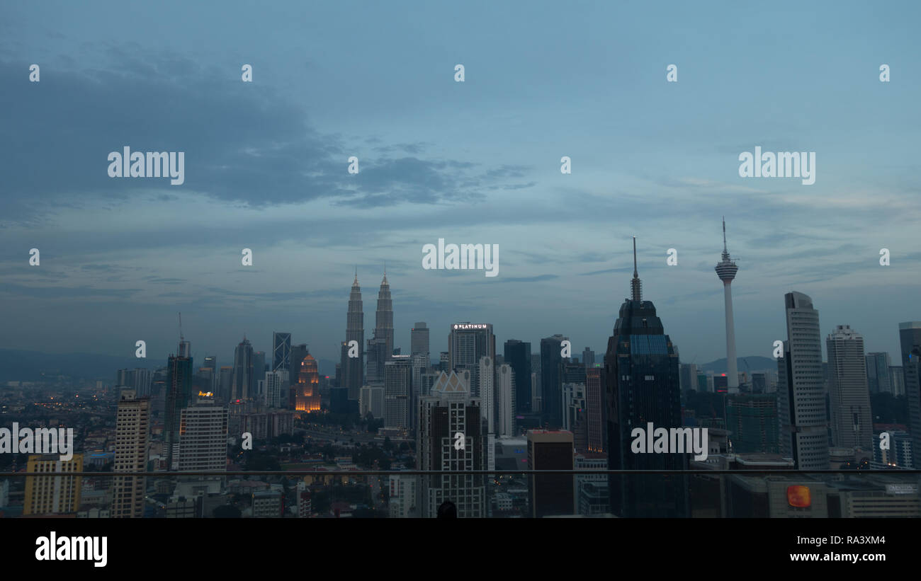 Evening view over Kuala Lumpur, Malaysia Stock Photo - Alamy