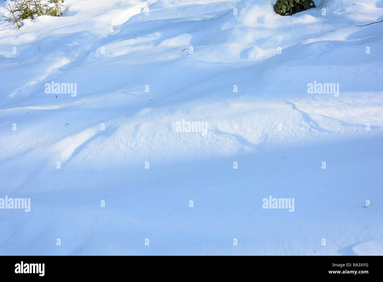Snow cover on the ground Stock Photo - Alamy